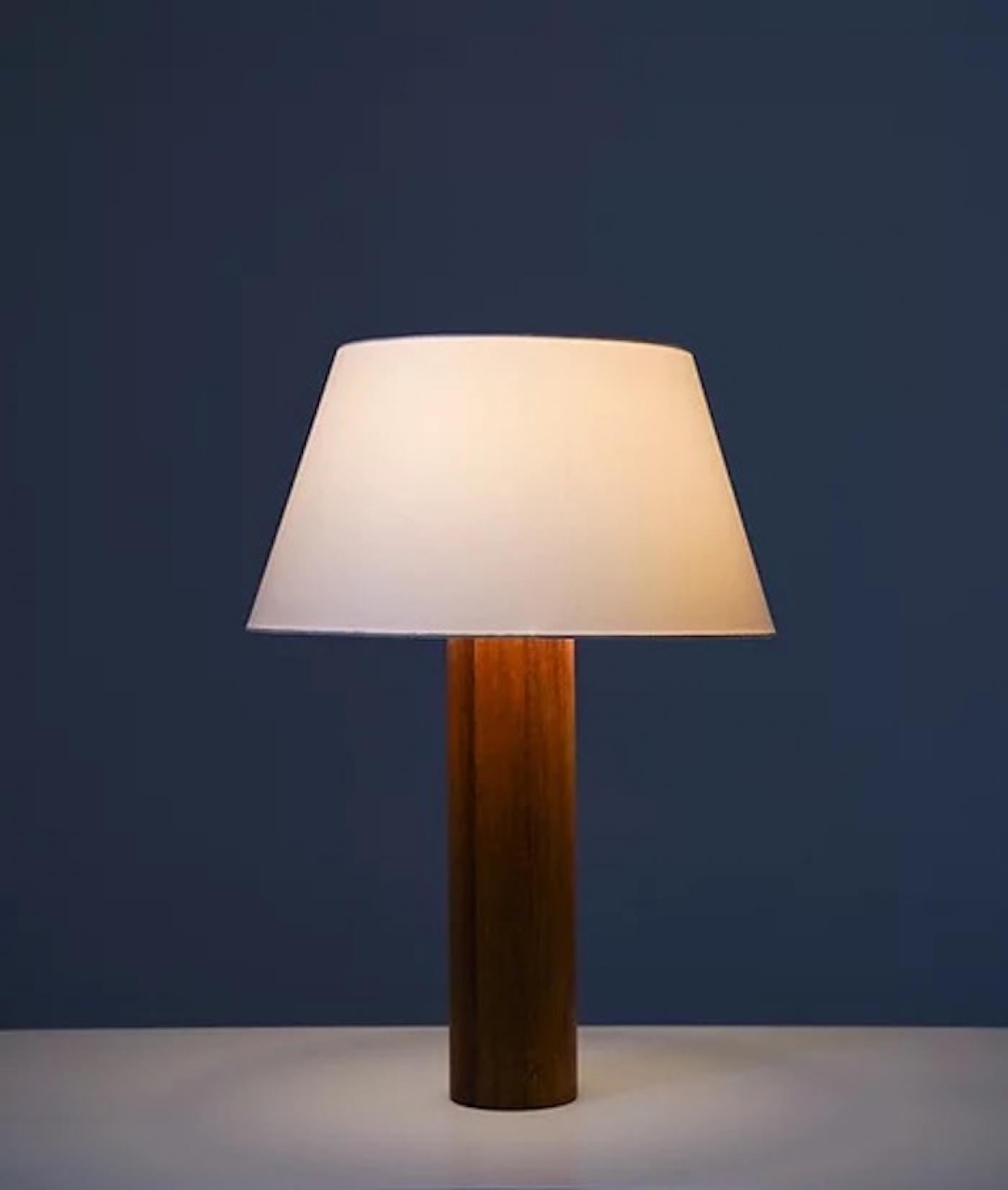 Luxus - Pair of Large Table Lamps in Rosewood by Luxus, 1960s
