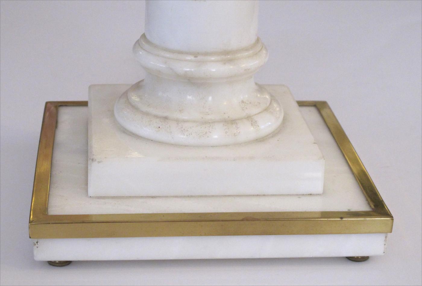 Marbro Lamp Company - A Sleek Hollywood Regency Marble Columnar Lamp by ...