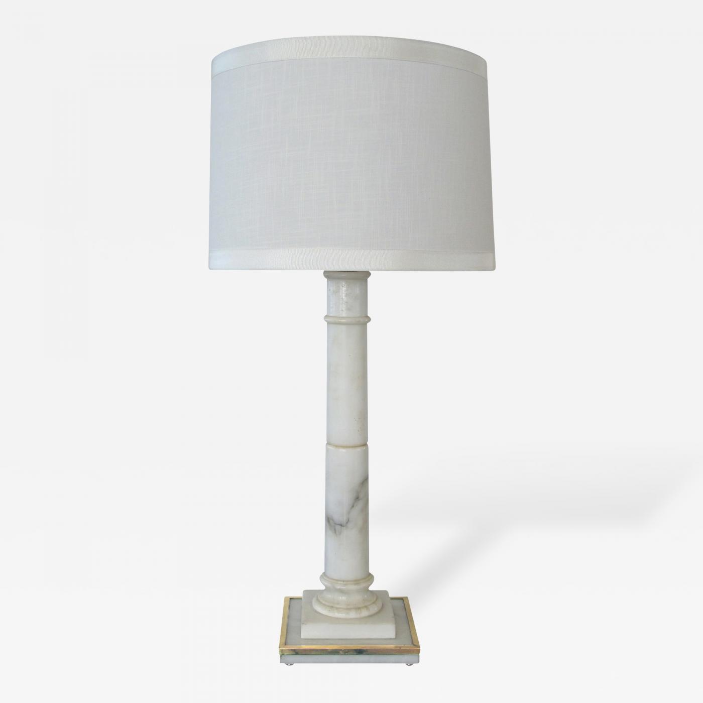 Marbro Lamp Company - A Sleek Hollywood Regency Marble Columnar Lamp by ...