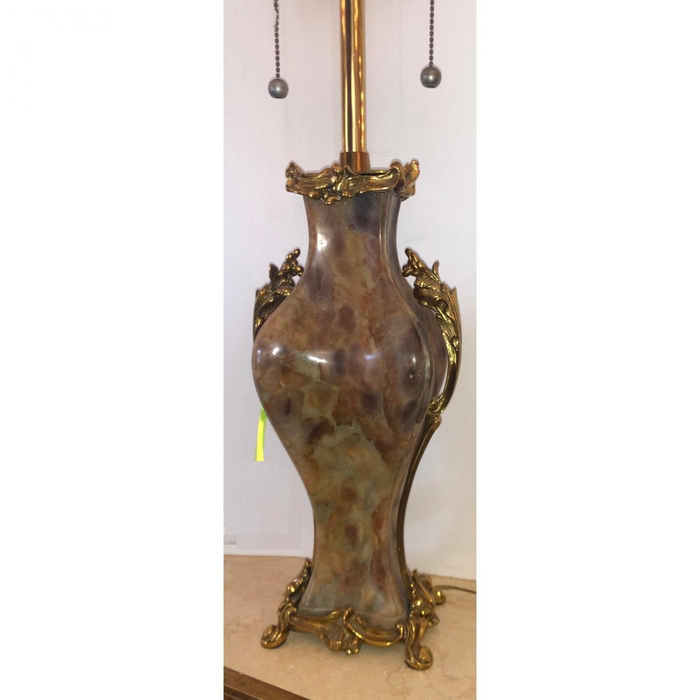 Marbro Lamp Company - Marbo Neoclassical Exotic Marble & Dore Bronze ...