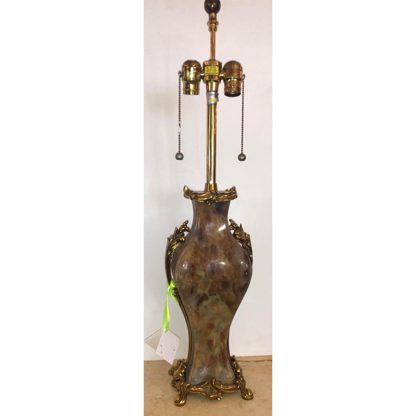 Marbro Lamp Company - Marbo Neoclassical Exotic Marble & Dore Bronze ...