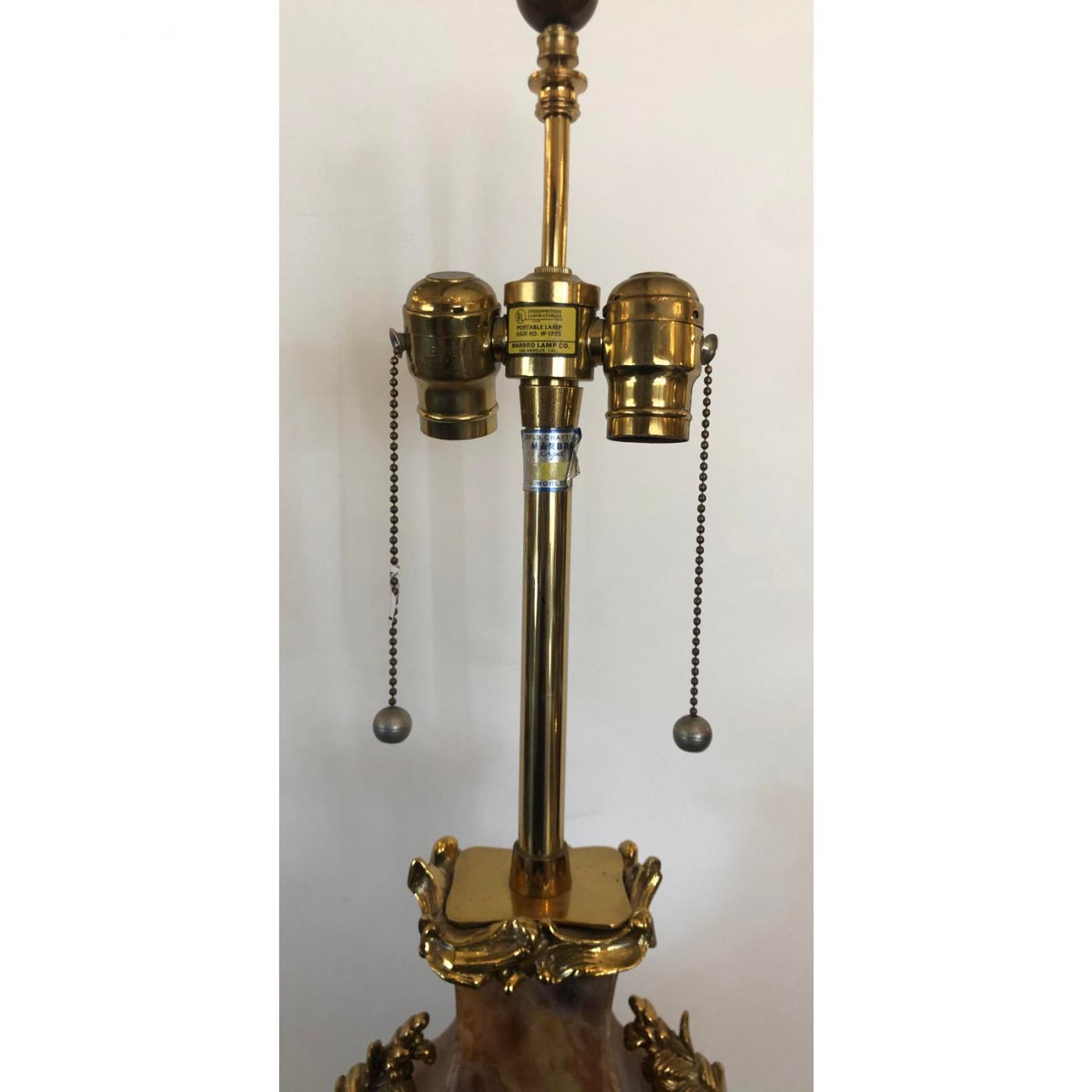 Marbro Lamp Company - Marbo Neoclassical Exotic Marble & Dore Bronze ...