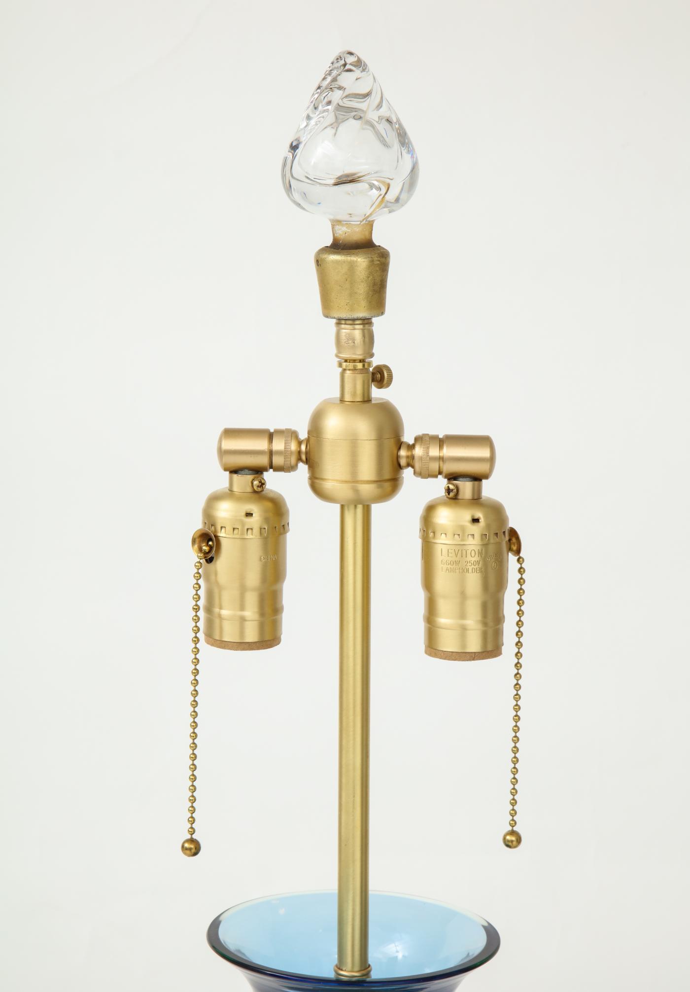 Marbro Lamp Company - Marbro Carribean Blue Murano Glass Lamps