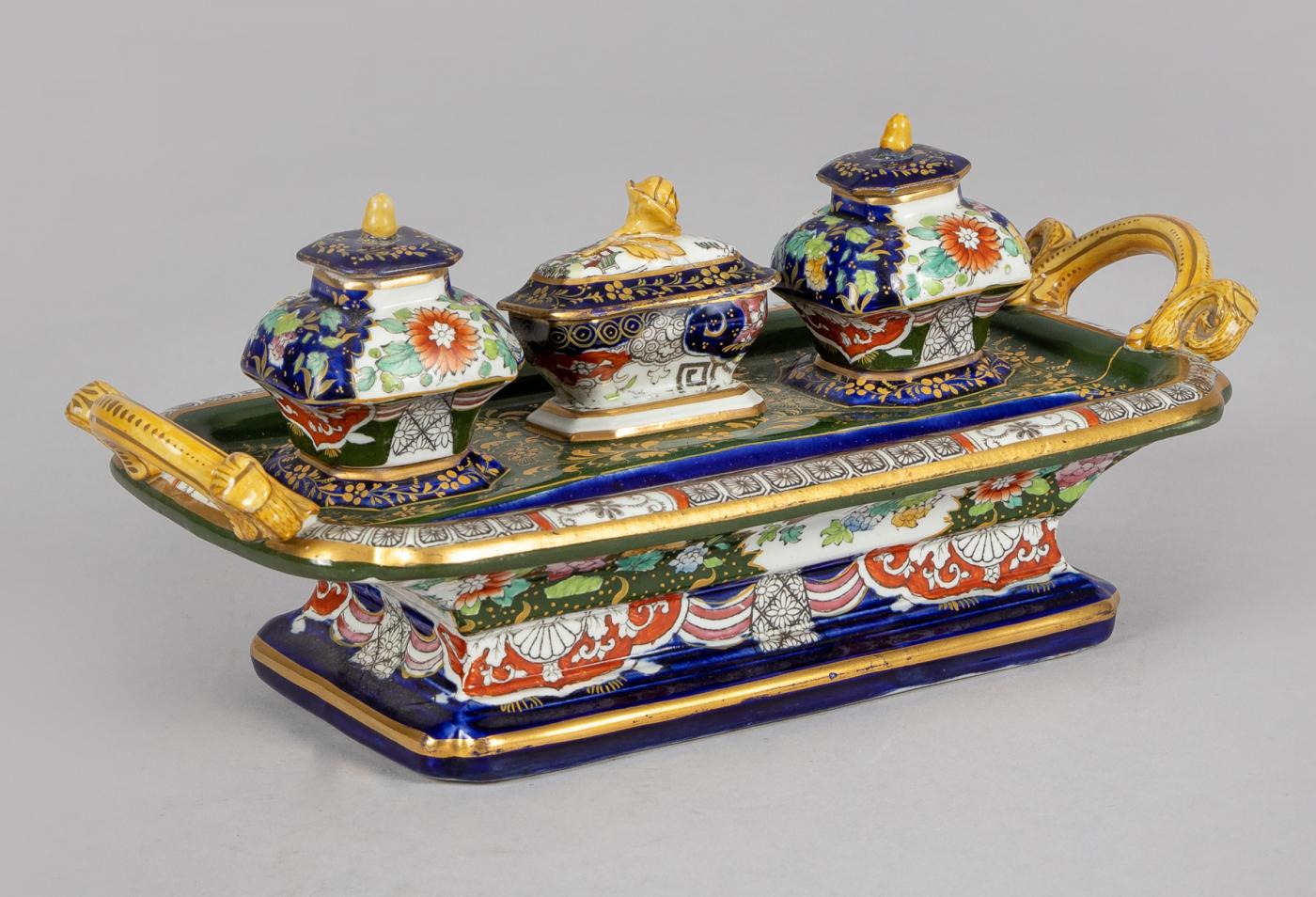 Mason's - Mason's Ironstone China Inkstand, Circa 1830