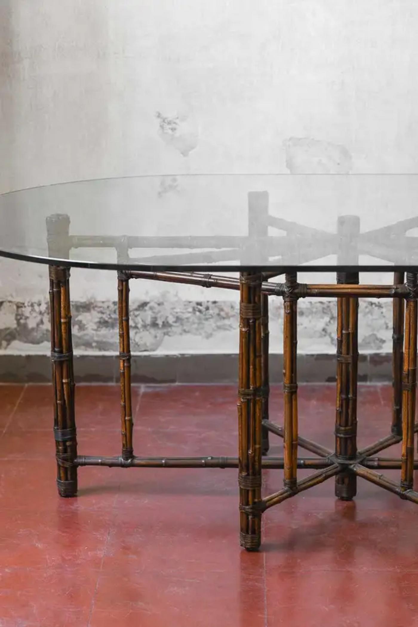 McGuire Furniture / John and Elinor McGuire - Large oval Mc Guire San ...