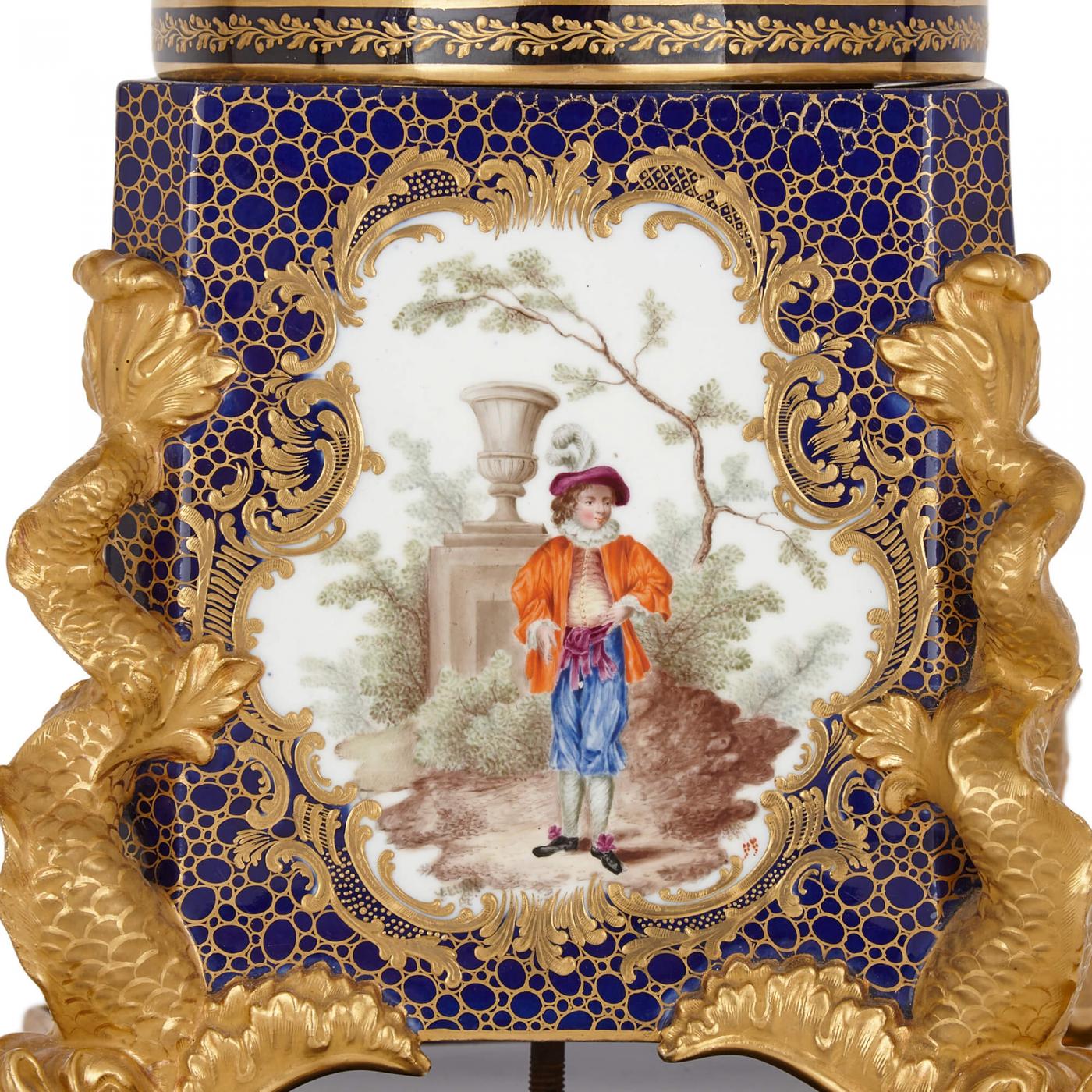 Minton - Large early 19th century Minton porcelain centrepiece vase