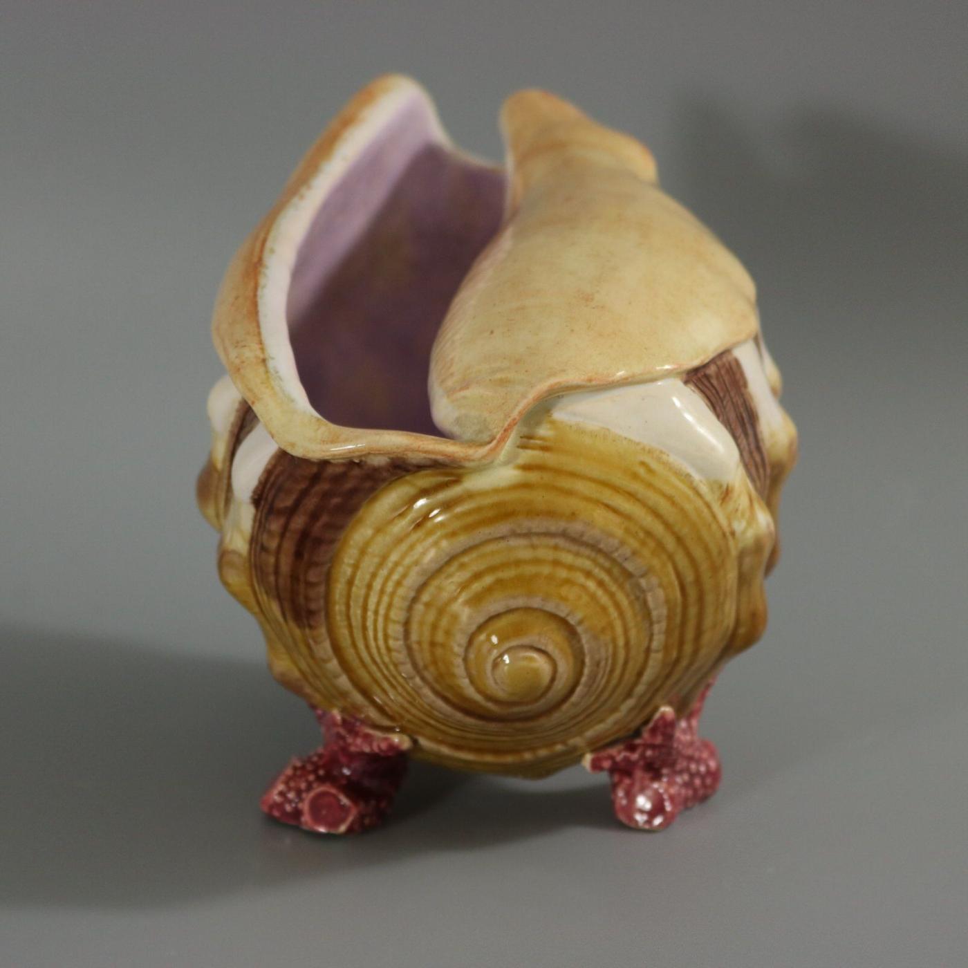 Minton - Victorian Minton Majolica Shell Spoon Warmer