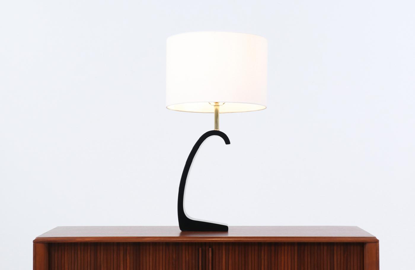 Modeline - California Modern Sculpted Ebony Table Lamp by Modeline of CA