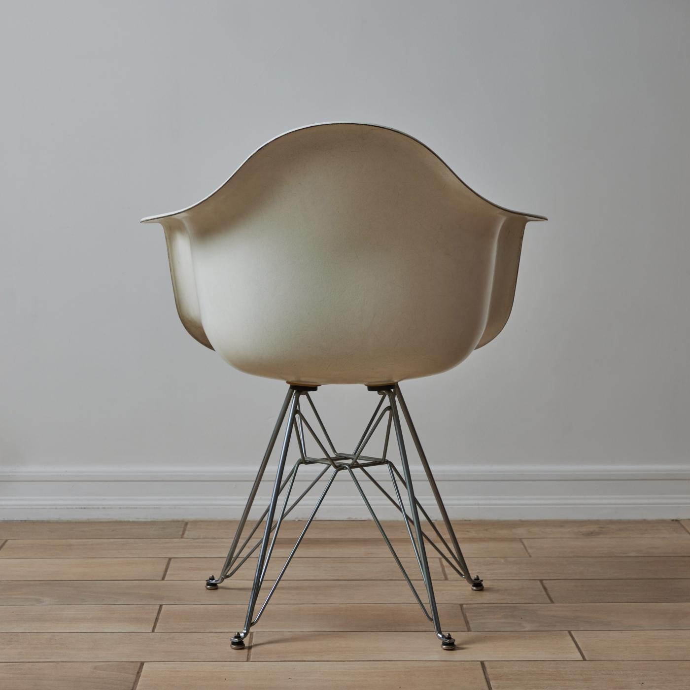 Modernica - Modernica Case Study White Fiberglass Arm Shell Chair with ...