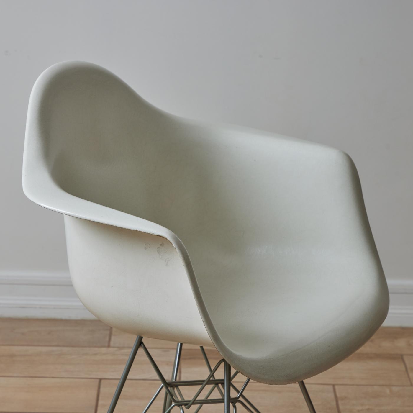 Modernica - Modernica Case Study White Fiberglass Arm Shell Chair with ...
