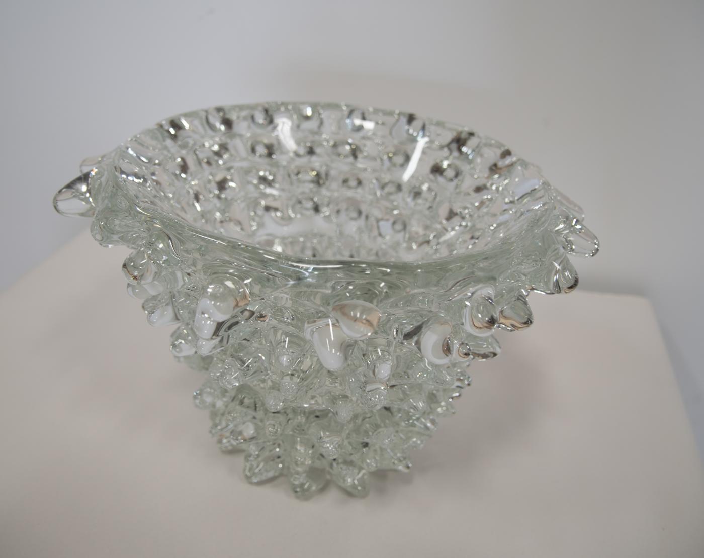Murano Glass - BAROVIER & TOSO Murano ROSTRATO PATTERN DESIGN GLASS BOWL