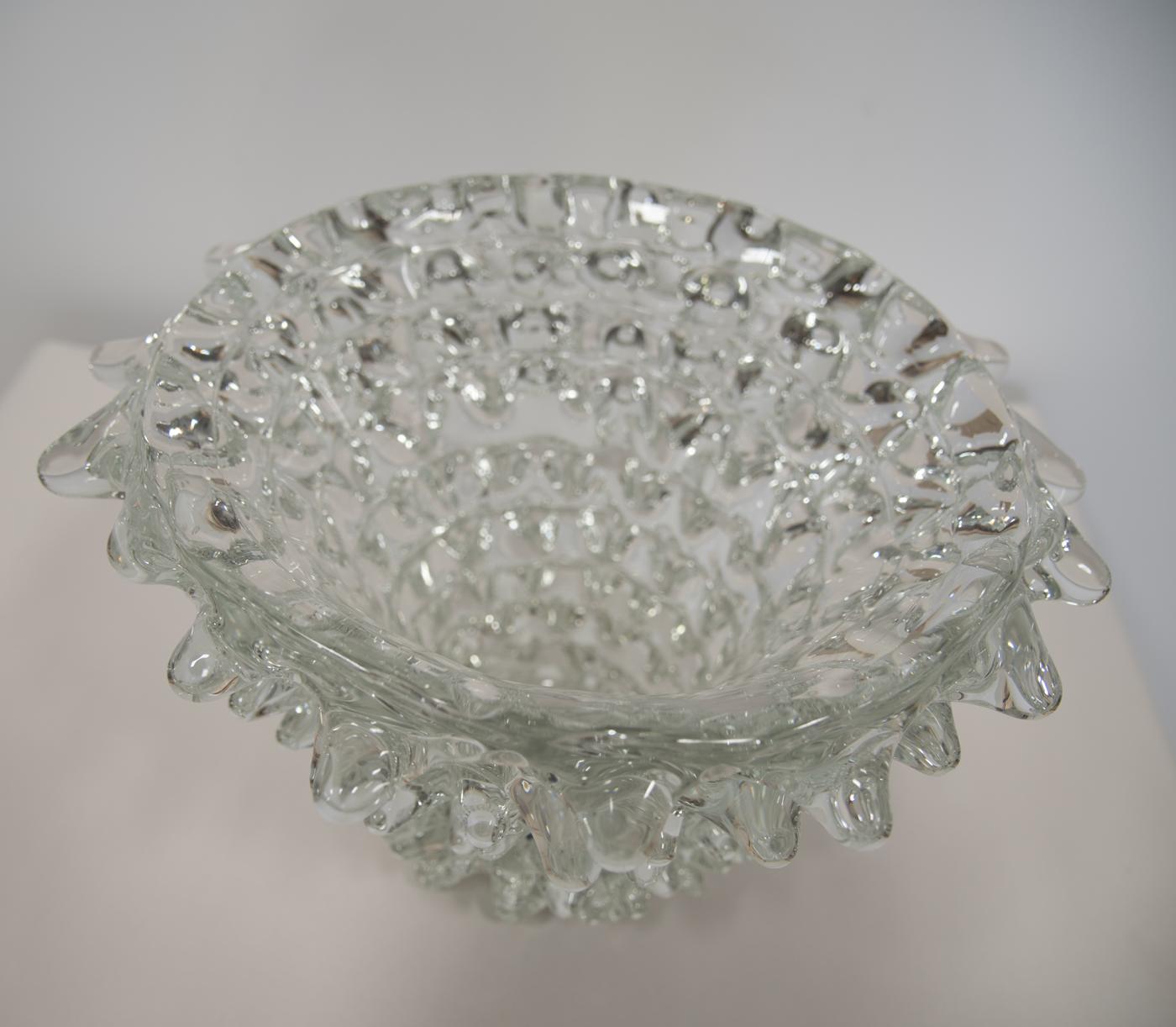 Murano Glass - BAROVIER & TOSO Murano ROSTRATO PATTERN DESIGN GLASS BOWL
