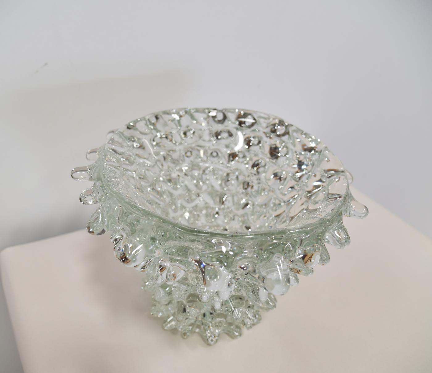 Murano Glass - BAROVIER & TOSO Murano ROSTRATO PATTERN DESIGN GLASS BOWL