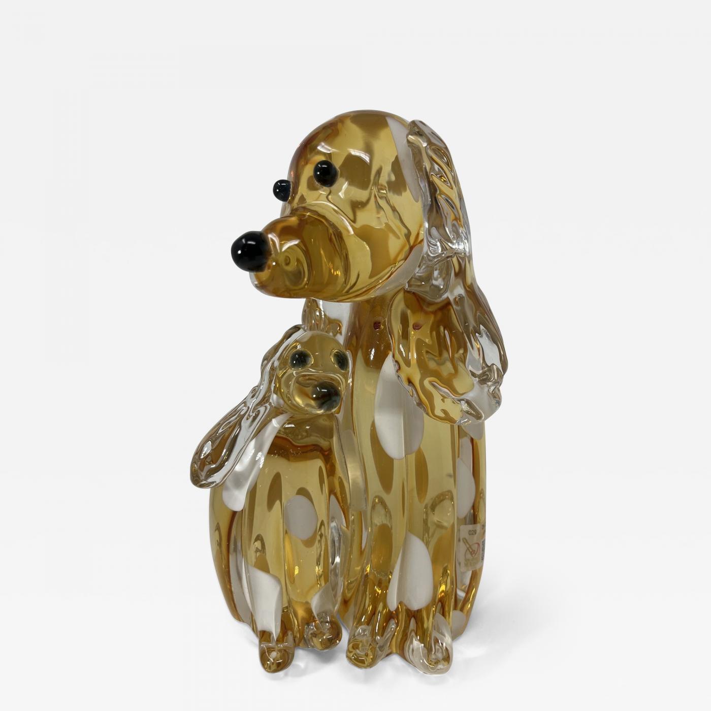 Murano Glass - Murano Glass Dog and Puppy