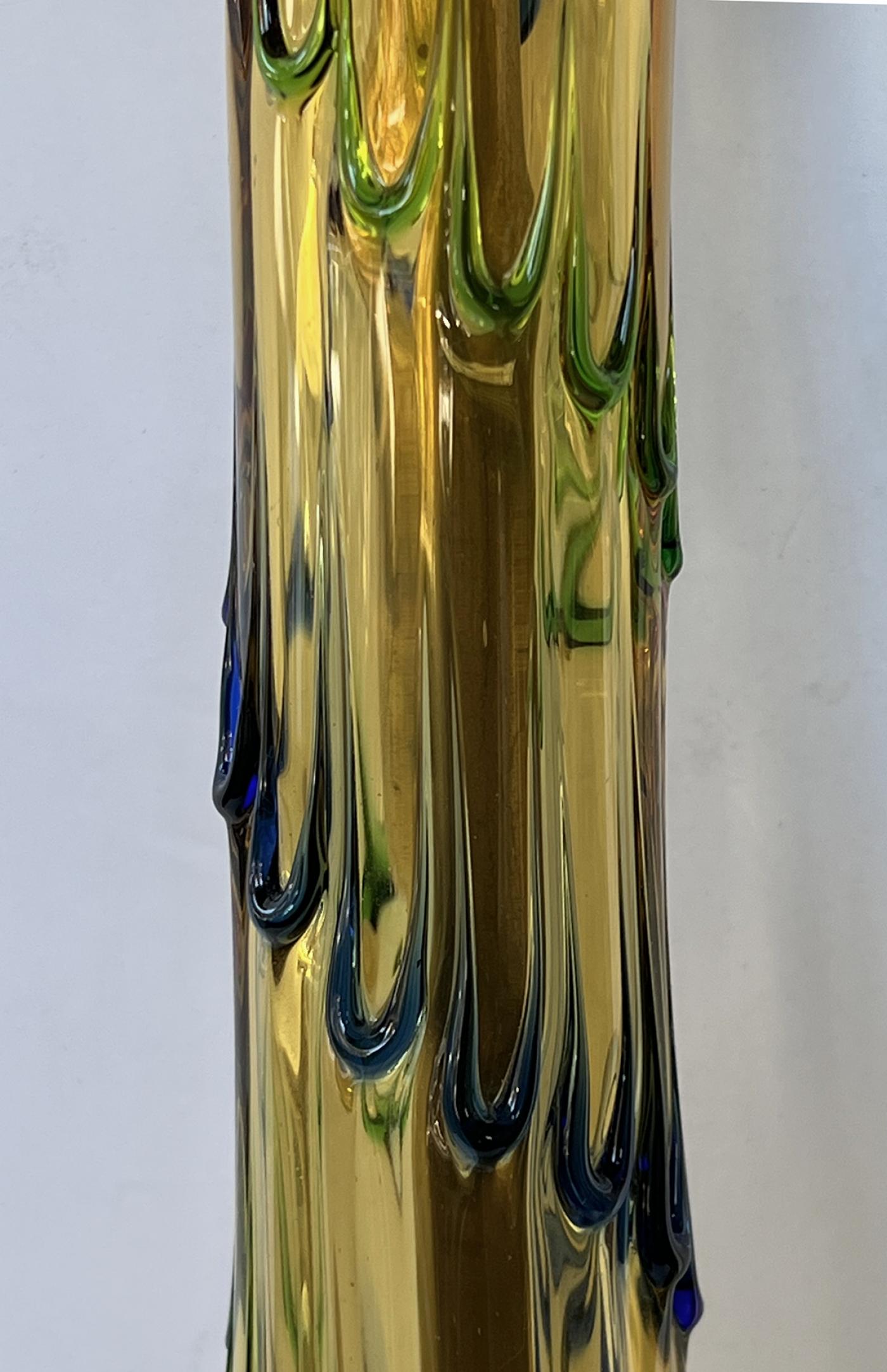 Murano Glass - Pair of Murano 1960's Thumb-print Drip Pattern Art Glass ...