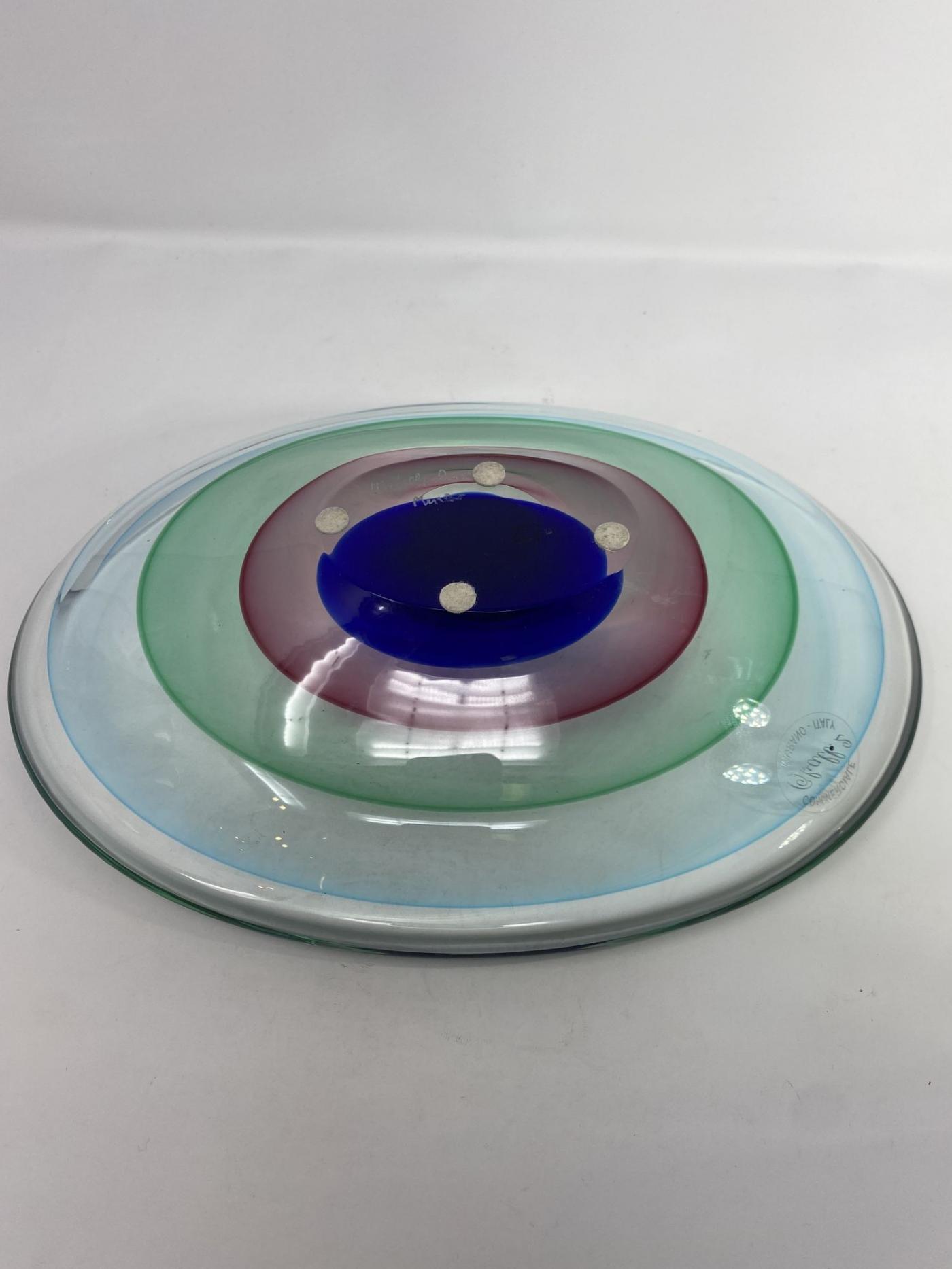 Murano Glass - Piatto Sommerso Murano Glass Platter