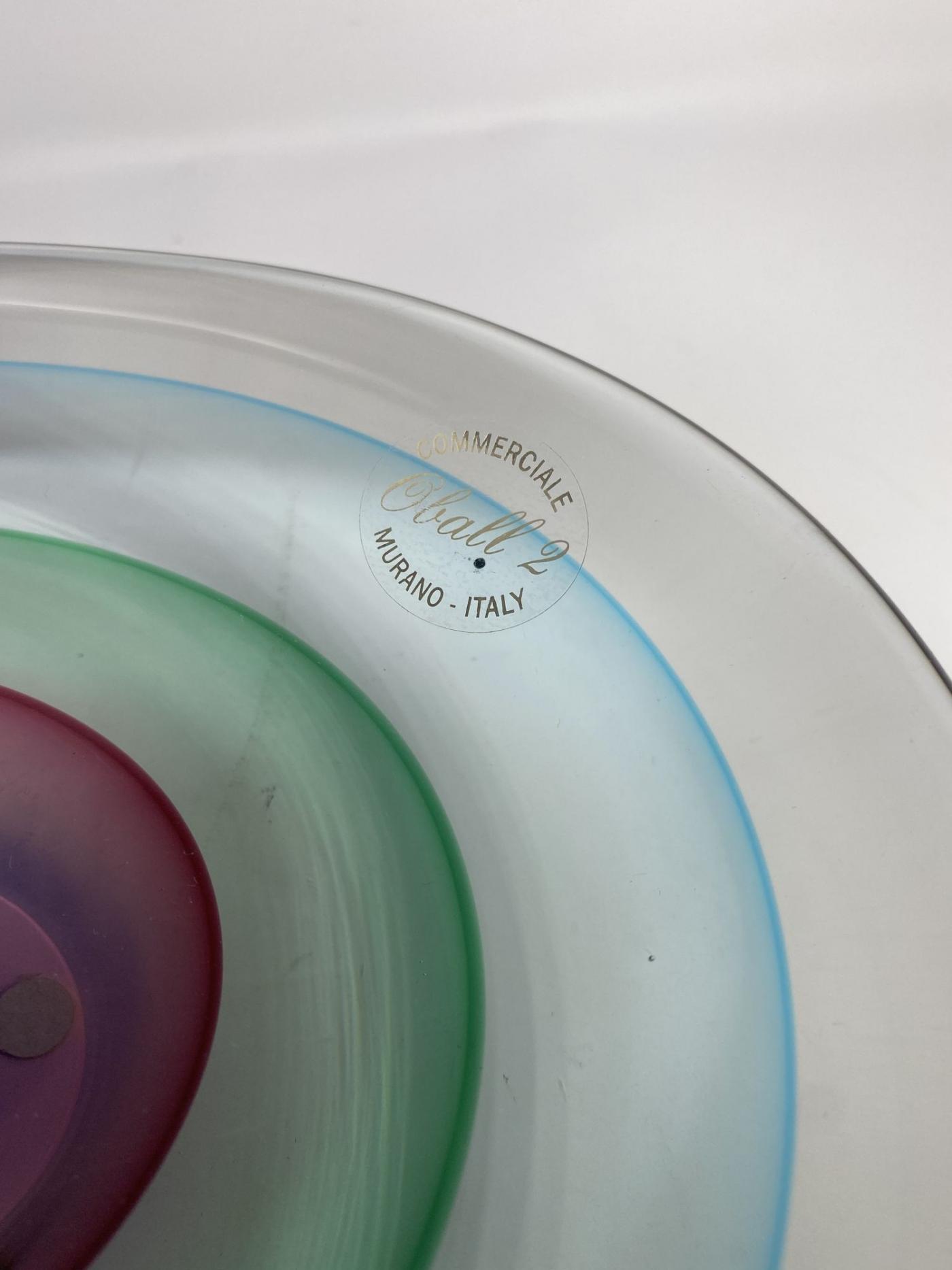 Murano Glass - Piatto Sommerso Murano Glass Platter