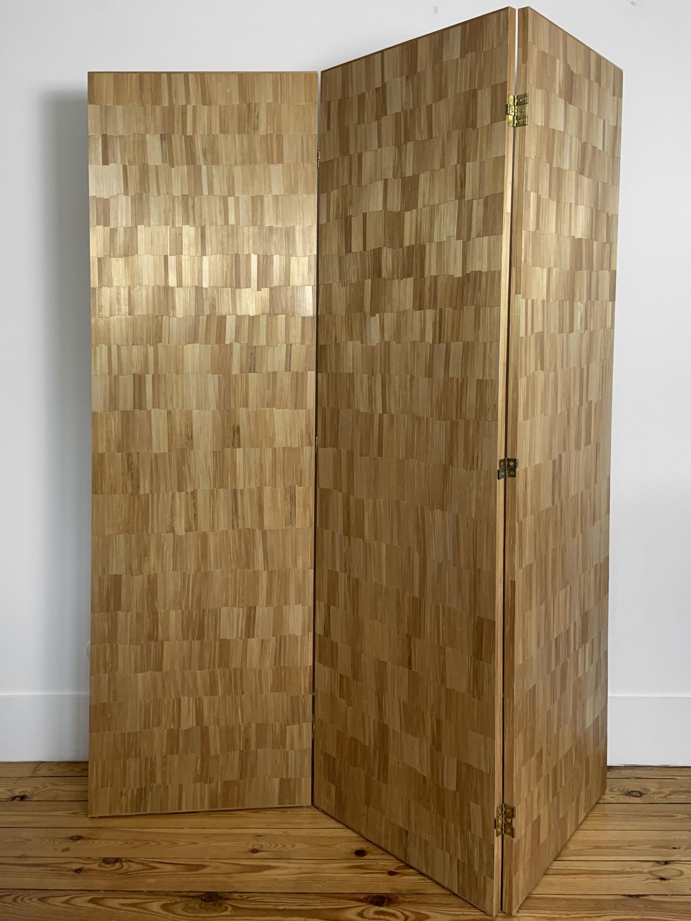 Oak Design Studios - FRANKIE Straw Marquetry screens