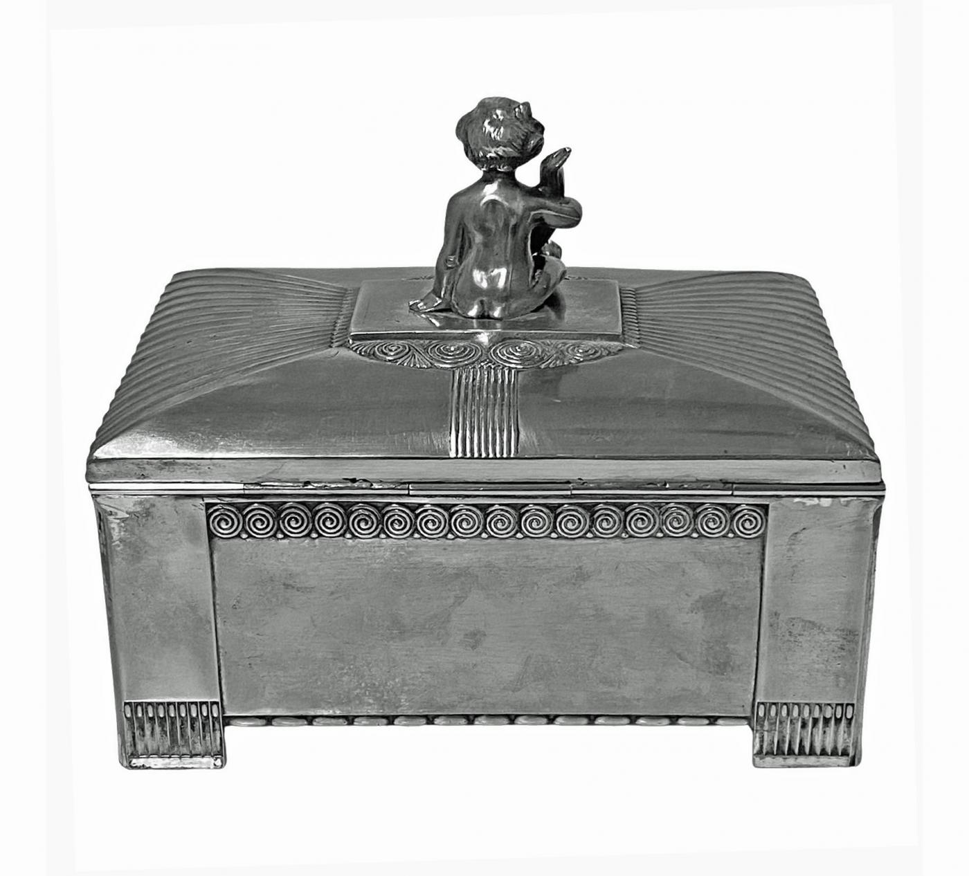Orivit AG - Orivit Jugendstil Secessionist large Silverplate Box ...
