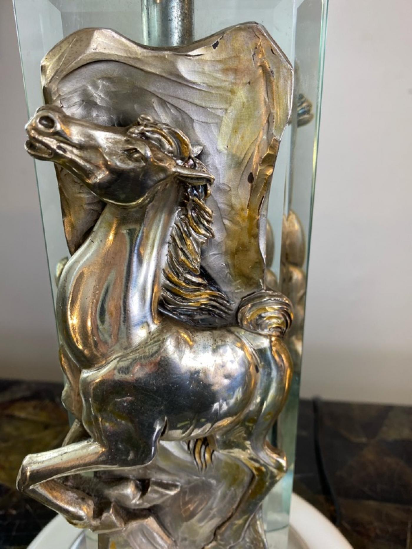 Ottaviani - EXCEPTIONAL SILVER ,MURANO GLASS AND MARBLE LAMP BY OTTAVIANI