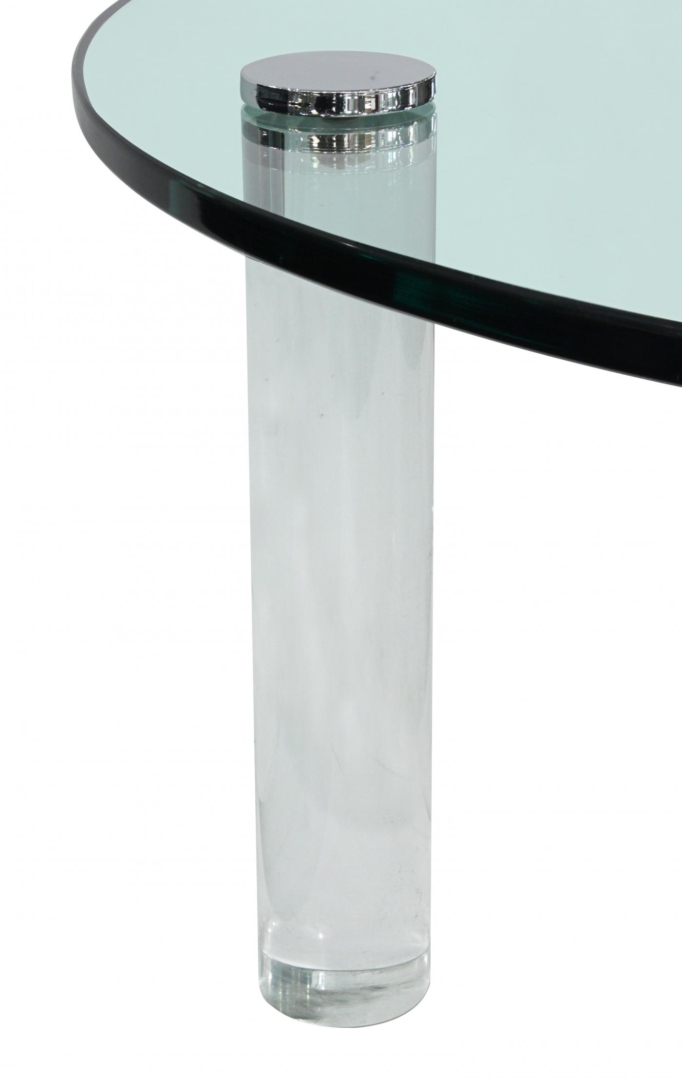 Pace Collection - Coffee Table with Lucite Legs by Pace Collection