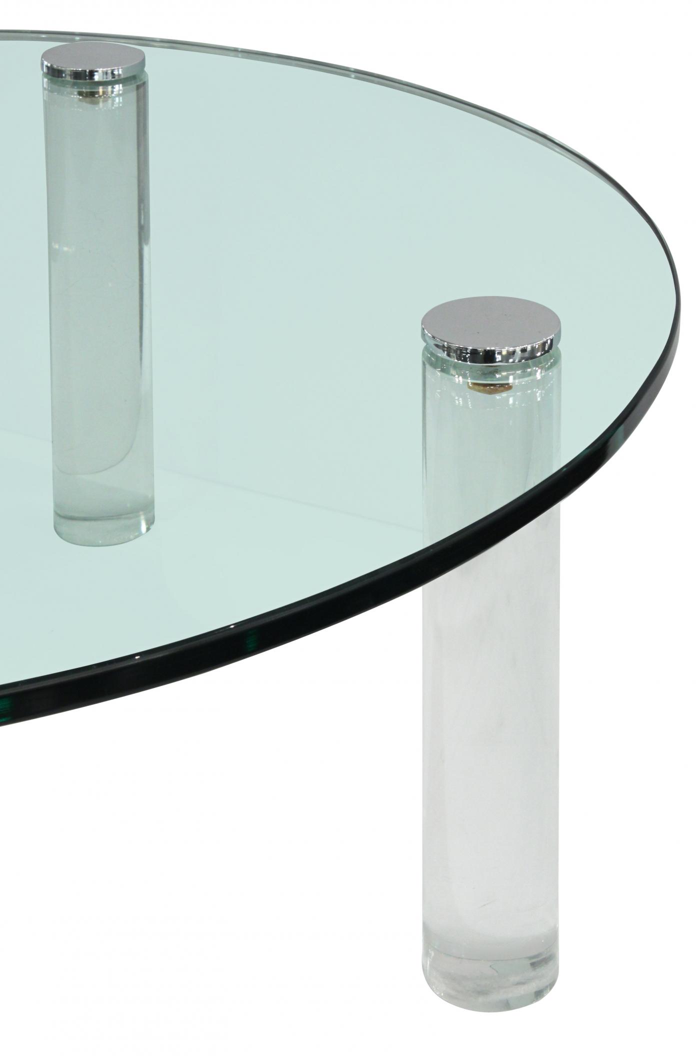 Pace Collection - Coffee Table with Lucite Legs by Pace Collection