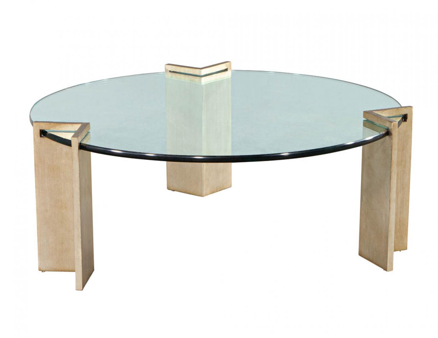 Pace Collection - Modern Round Metal and Glass Coffee Table by PACE ...