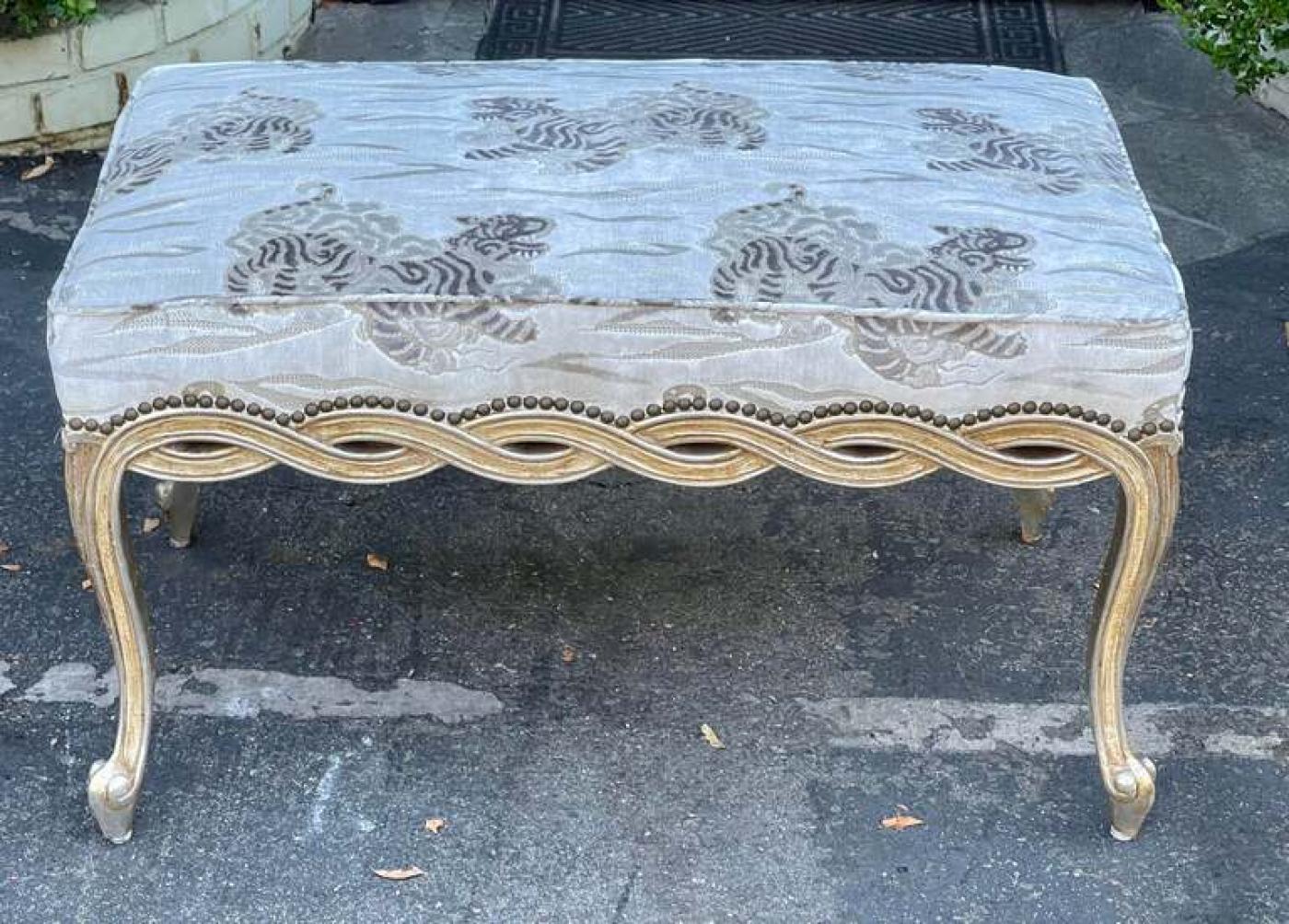 Randy Esada Designs - Regency Style Giltwood Ribbon Bench W Tibetan ...