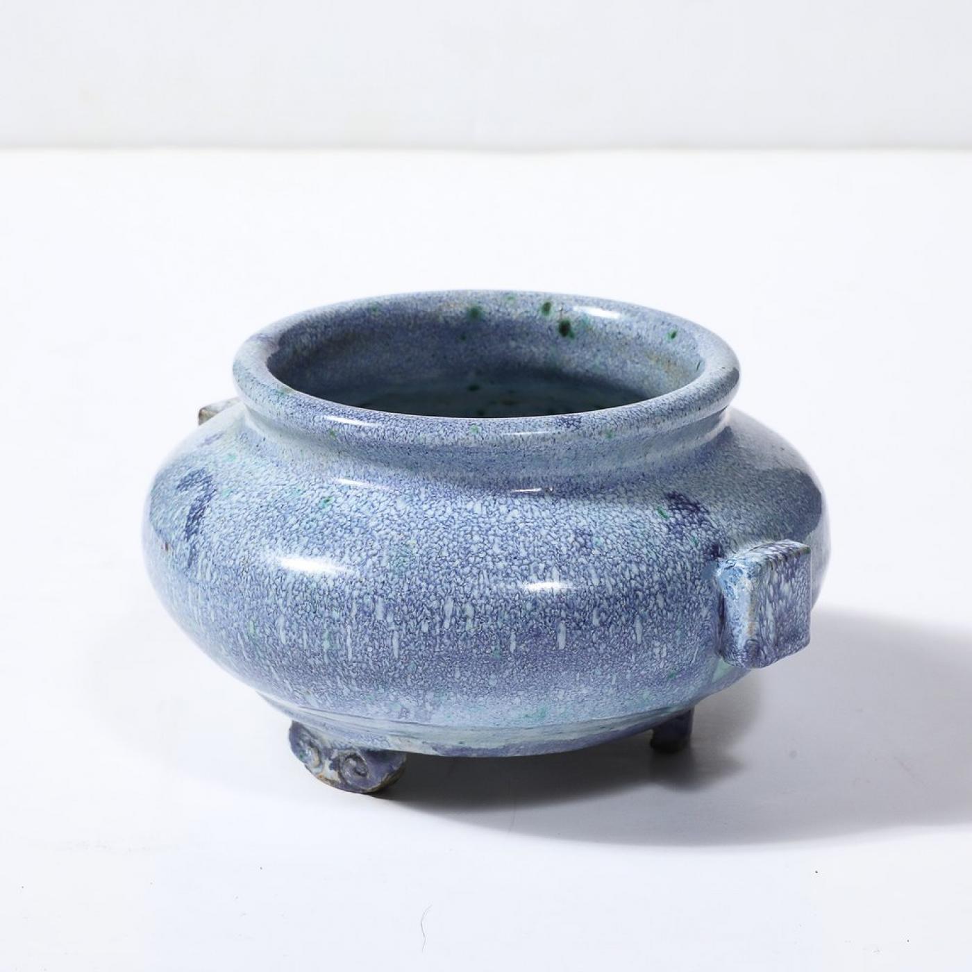 Reginald Wells - Art Deco Blue Glazed Ceramic Vase by Reginald Wells ...