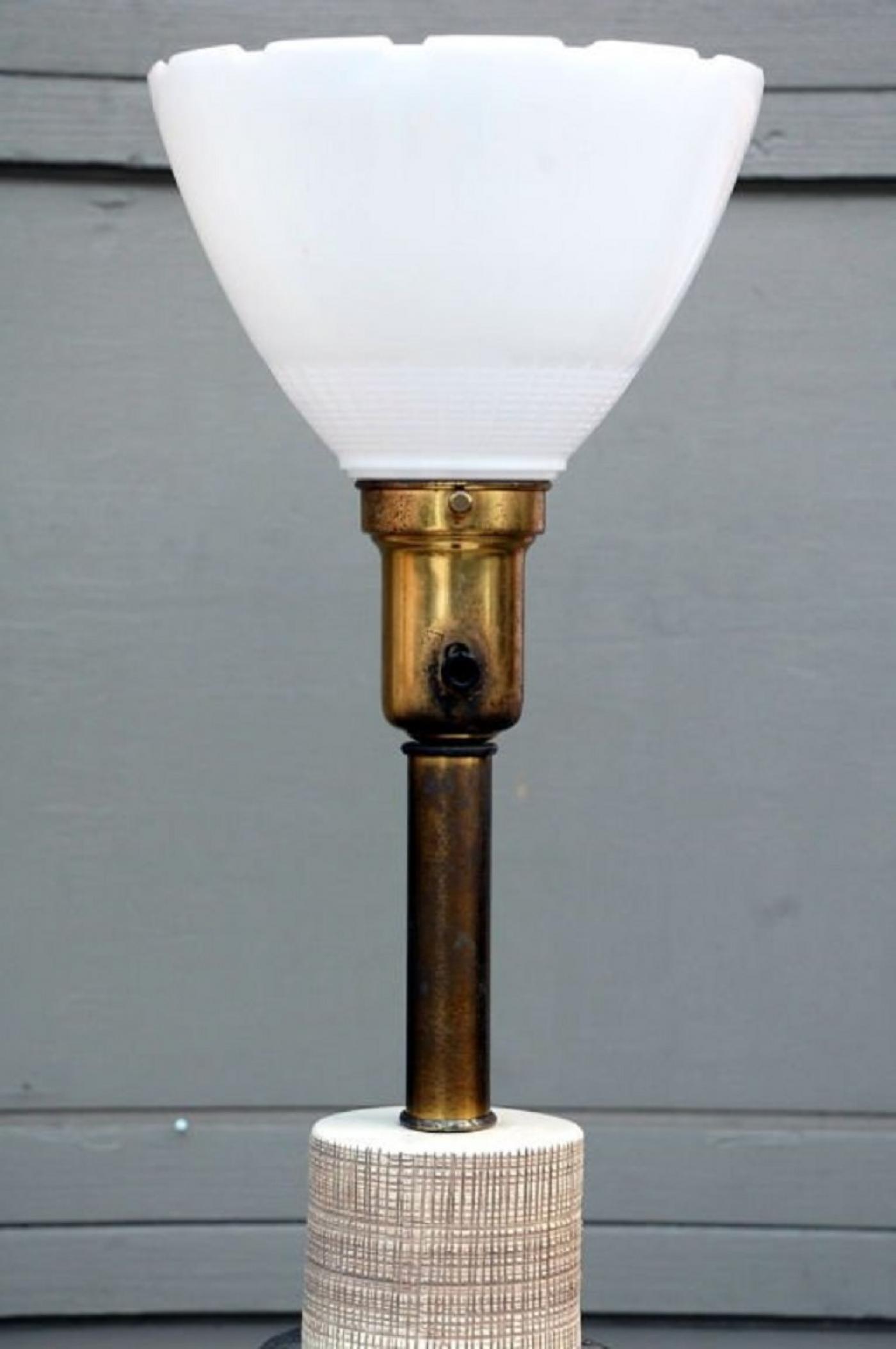 Reglor - Impressive Ceramic and Gilt Bronze Lamp by Reglor of California