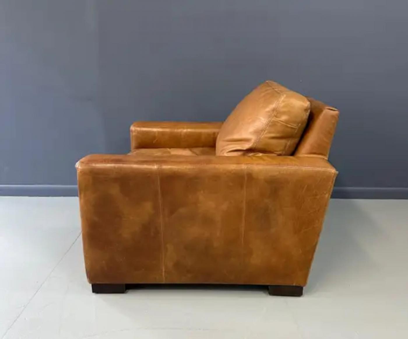 Restoration Hardware - Maxwell Leather Lounge Chair by Restoration Hardware