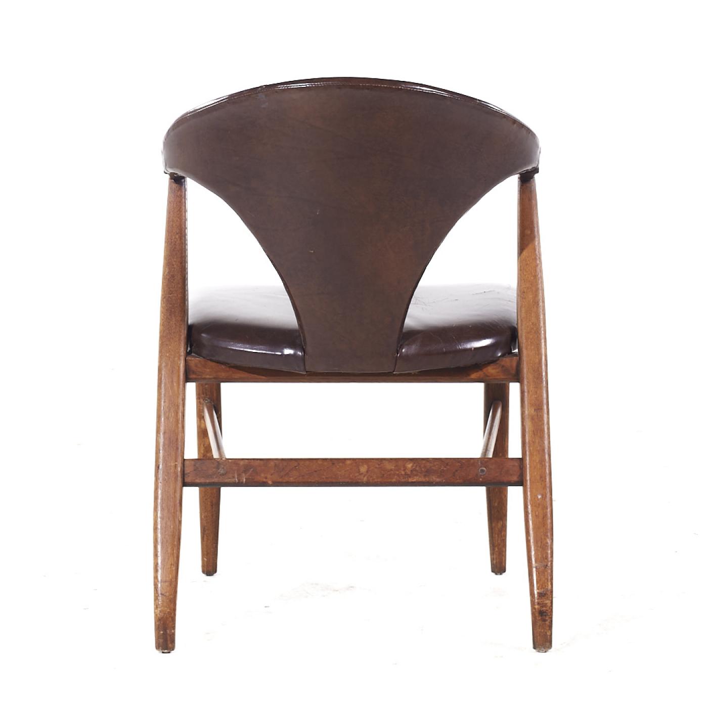 Romweber - Romweber Mid Century Walnut Dining Chairs - Set of 6