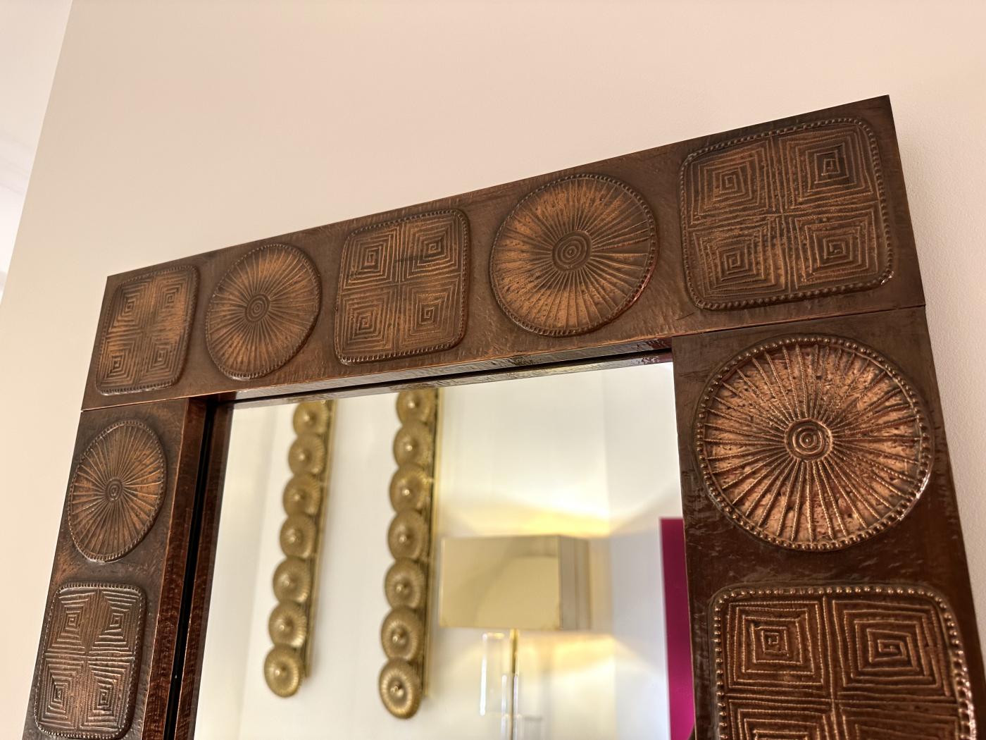 Santambrogio & De Berti - Brass Sculpture Mirror by Santambrogio & De ...