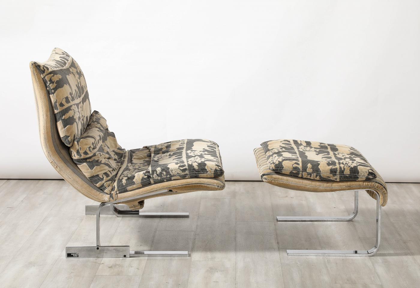 Saporiti - Giovanni Offredi 'Onda' Lounge Chair and Ottoman for ...