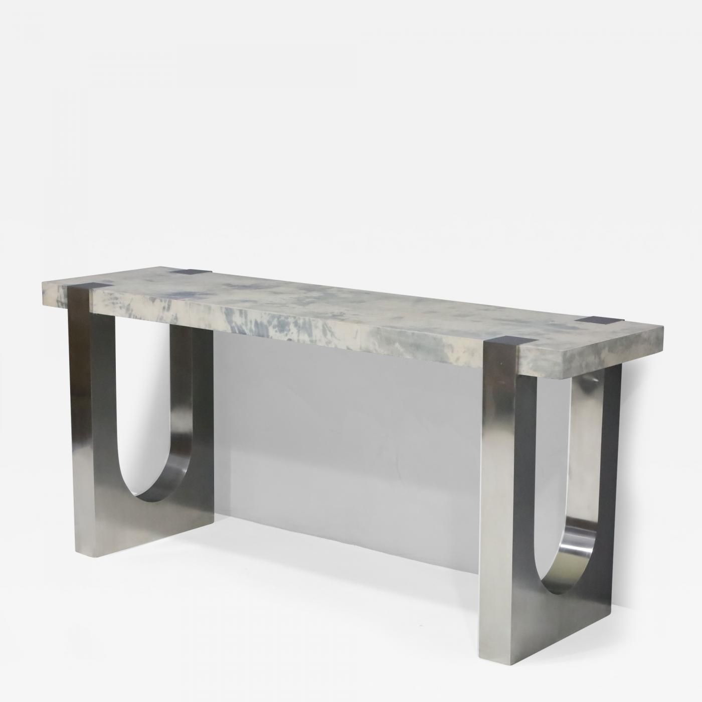Scala Luxury - Scala Luxury Console with Goatskin Top Scala Luxury - Scala Luxury Console with Goatskin Top