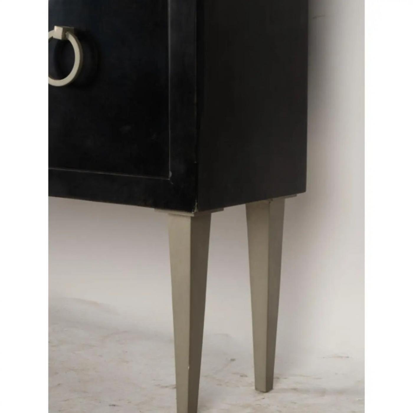 Scala Luxury - Scala Luxury Modern Black Goatskin Lacquered Sideboard ... Scala Luxury - Scala Luxury Modern Black Goatskin Lacquered Sideboard ...