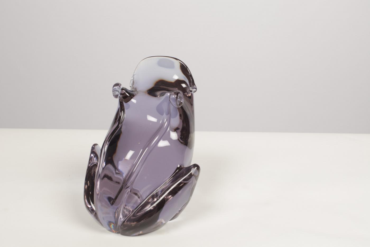 Seguso / Seguso Vetri d'Arte - Seguso Glass, Signed, Lavender Frog