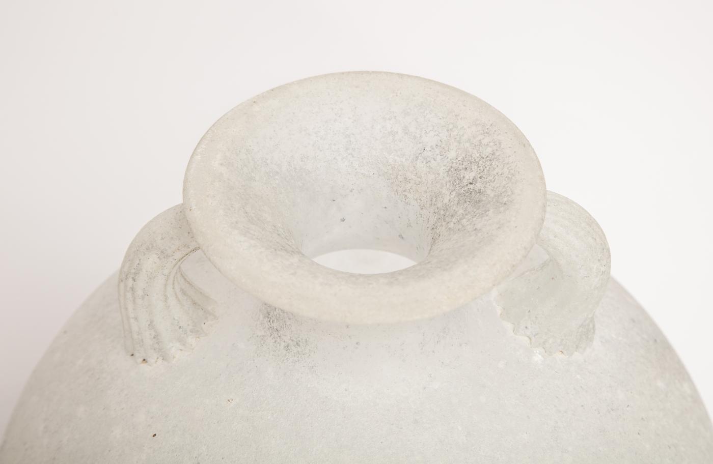 Seguso / Seguso Vetri d'Arte - Seguso Scavo Corroso Vase with Handles