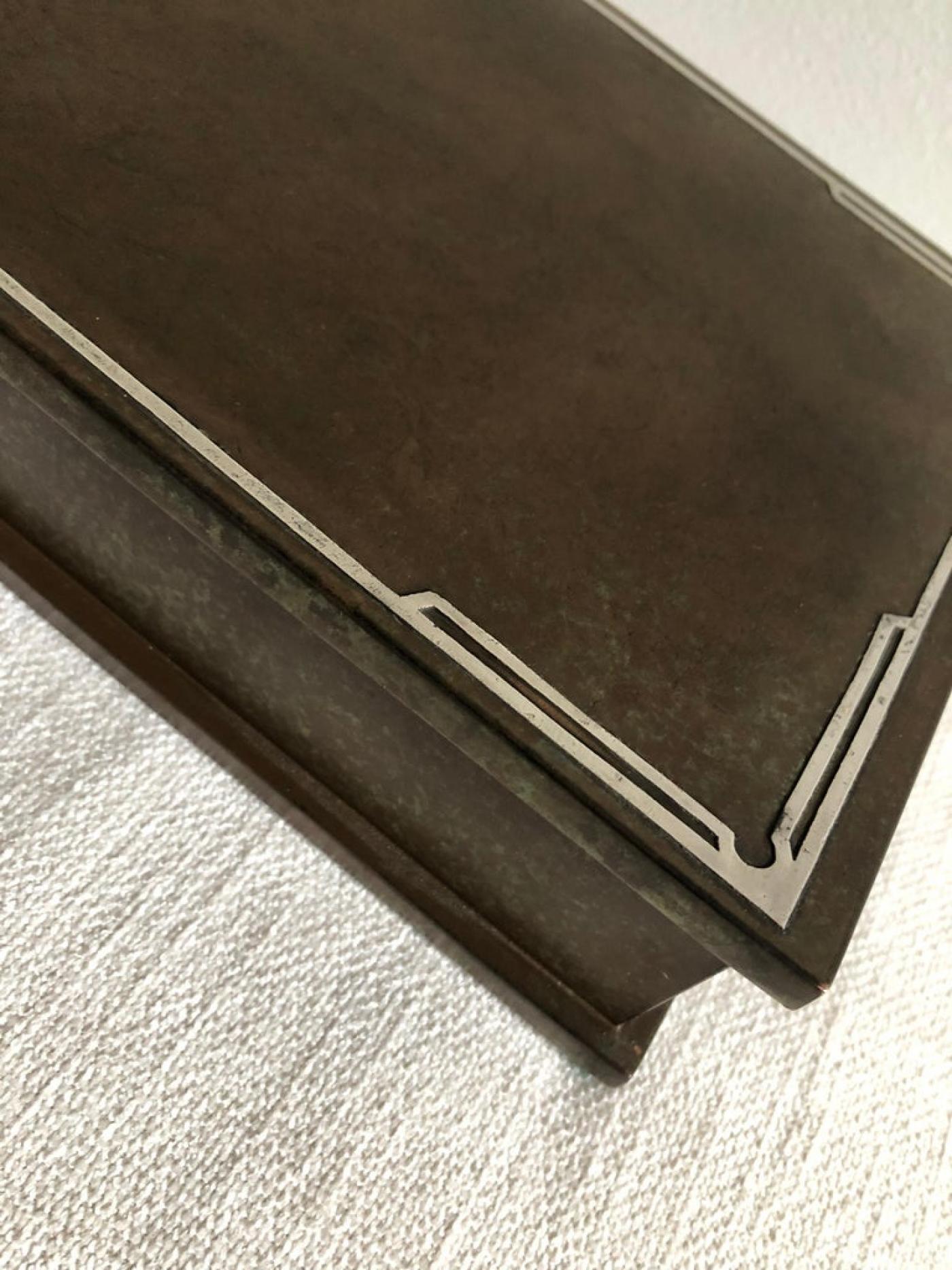 Silvercrest Bronze - Silver Crest Men's Humidor Box Bronze and Sterling