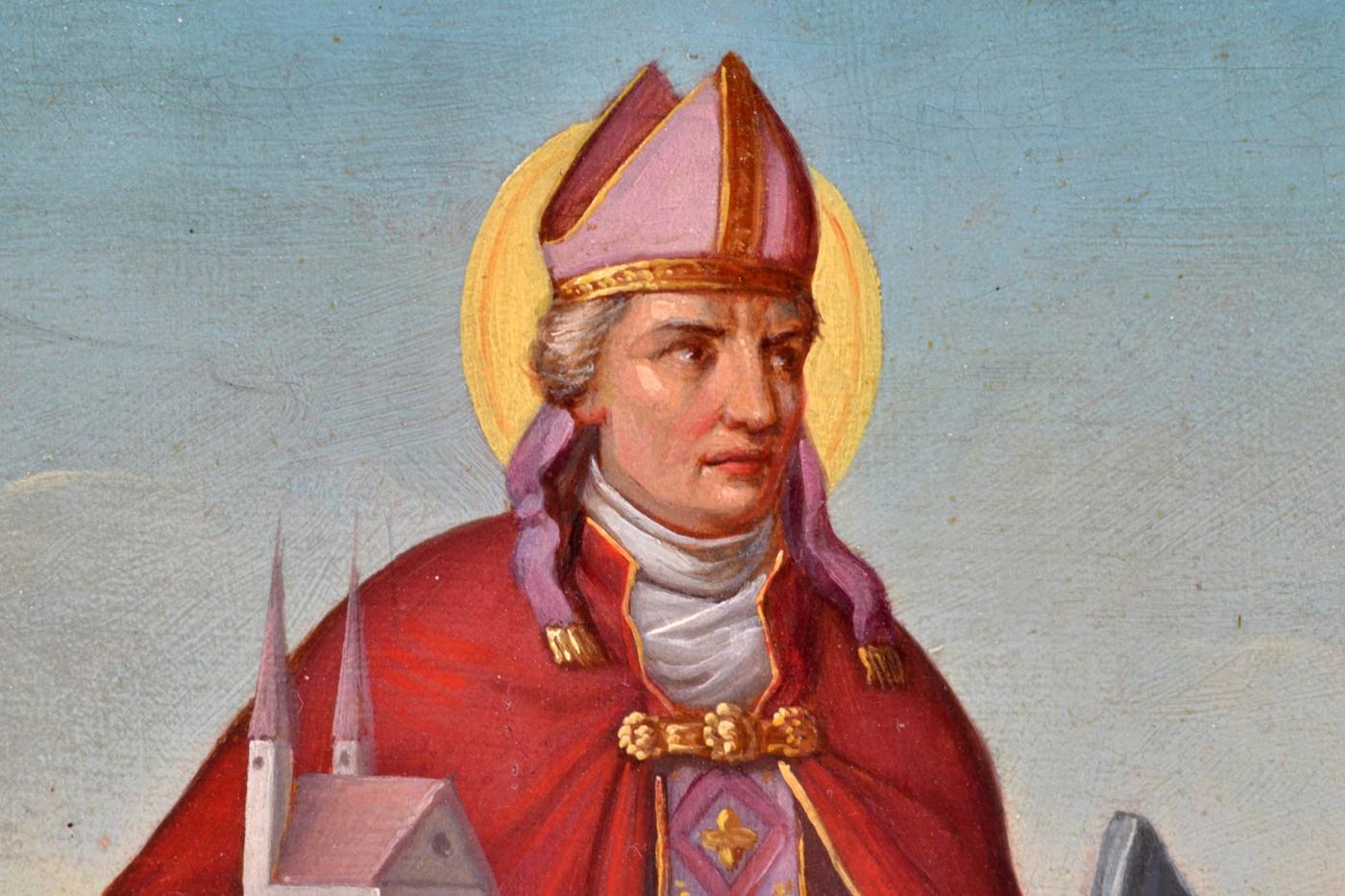 The Holy Bible / Biblical - “St. Wolfgang” of Regensburg. Oil on Canvas ...