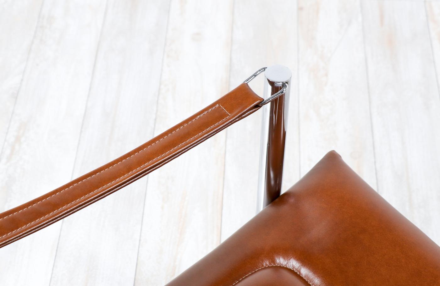 Steiner - Mid-Century French Modern Sculpted Walnut & Leather Lounge ...