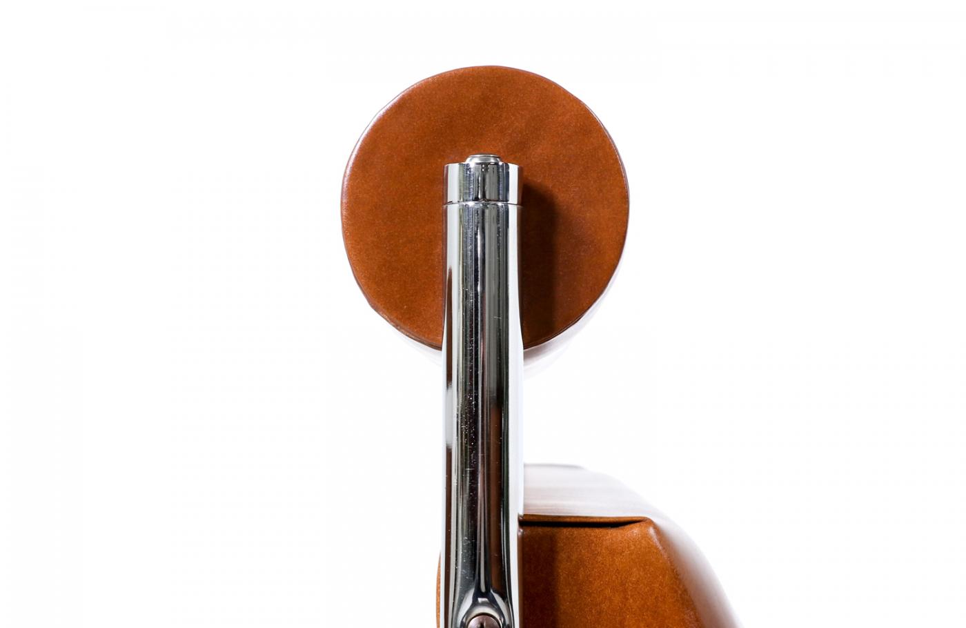 Steiner - Mid-Century French Modern Sculpted Walnut & Leather Lounge ...