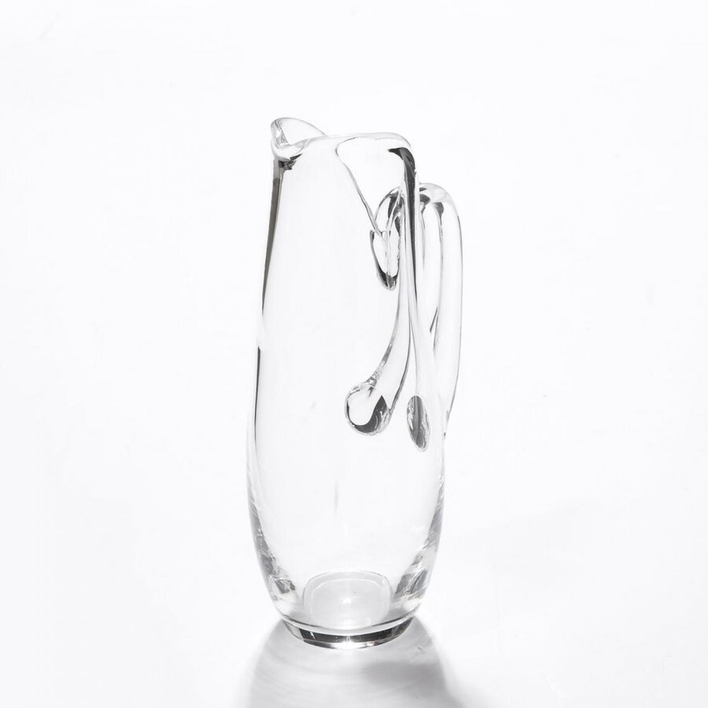 Steuben Glass - Mid-Century Modernist Hand-Blown Glass Pitcher Signed ...