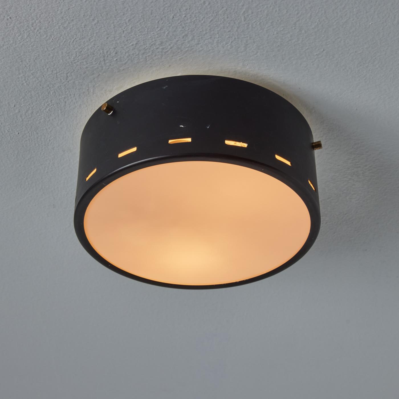 Stilnovo - 1950s Perforated Metal and Glass Ceiling Lamp by Bruno Gatta ...
