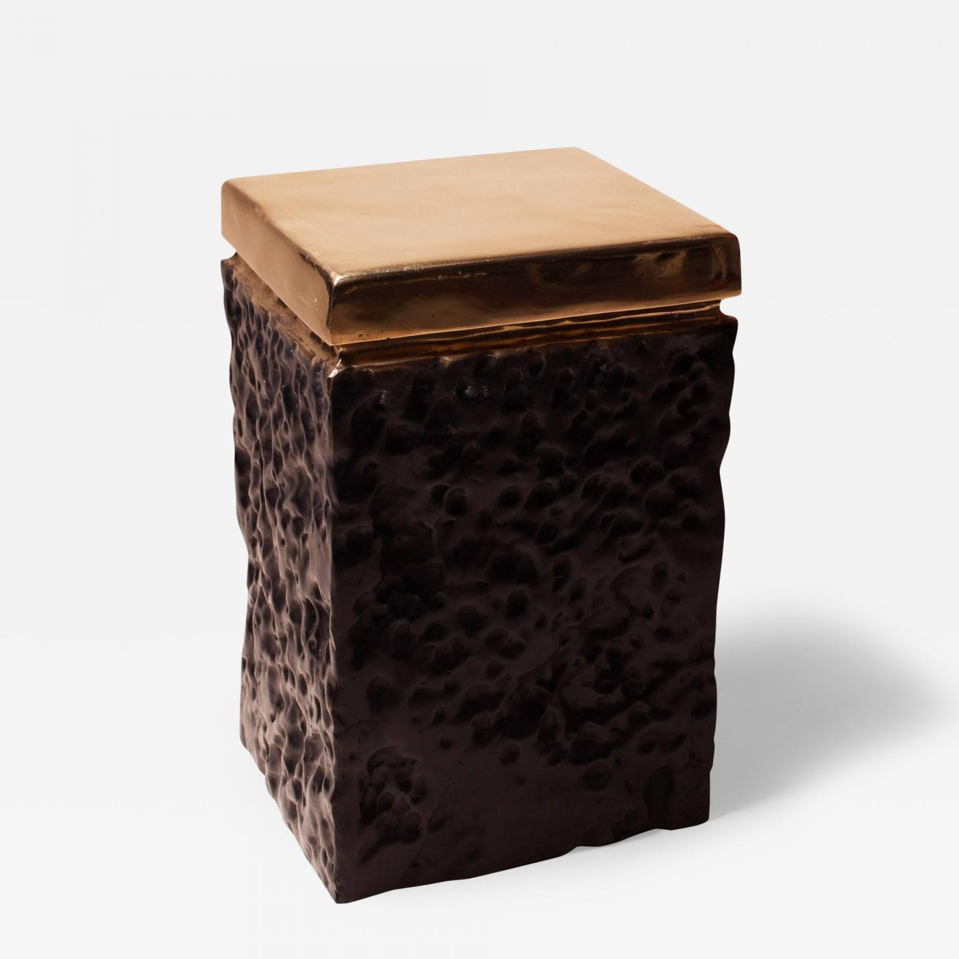 Studio Goldwood - Bronze Hand Casted Side Table or Stool by Studio Goldwood