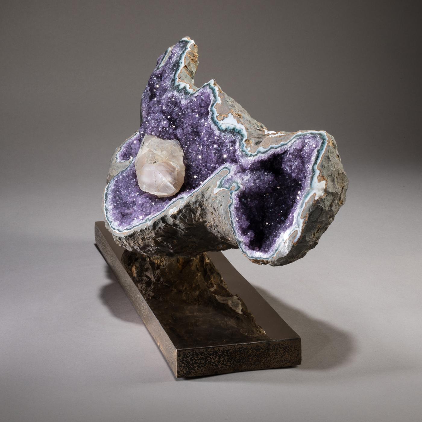 Studio Greytak - Amethyst on Bronze Base