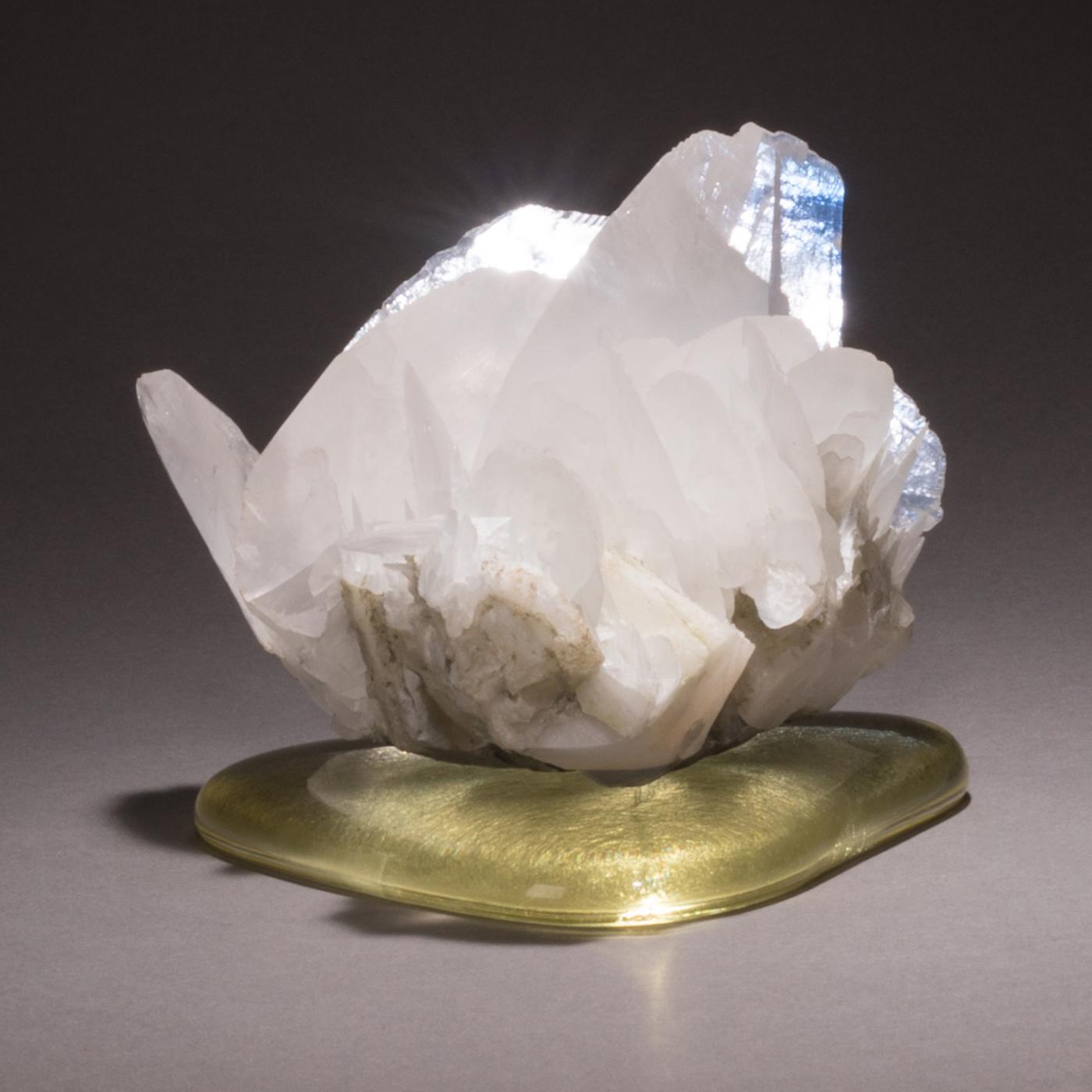 Studio Greytak - Studio Greytak 'Calcite on Cast Glass Base' White ...