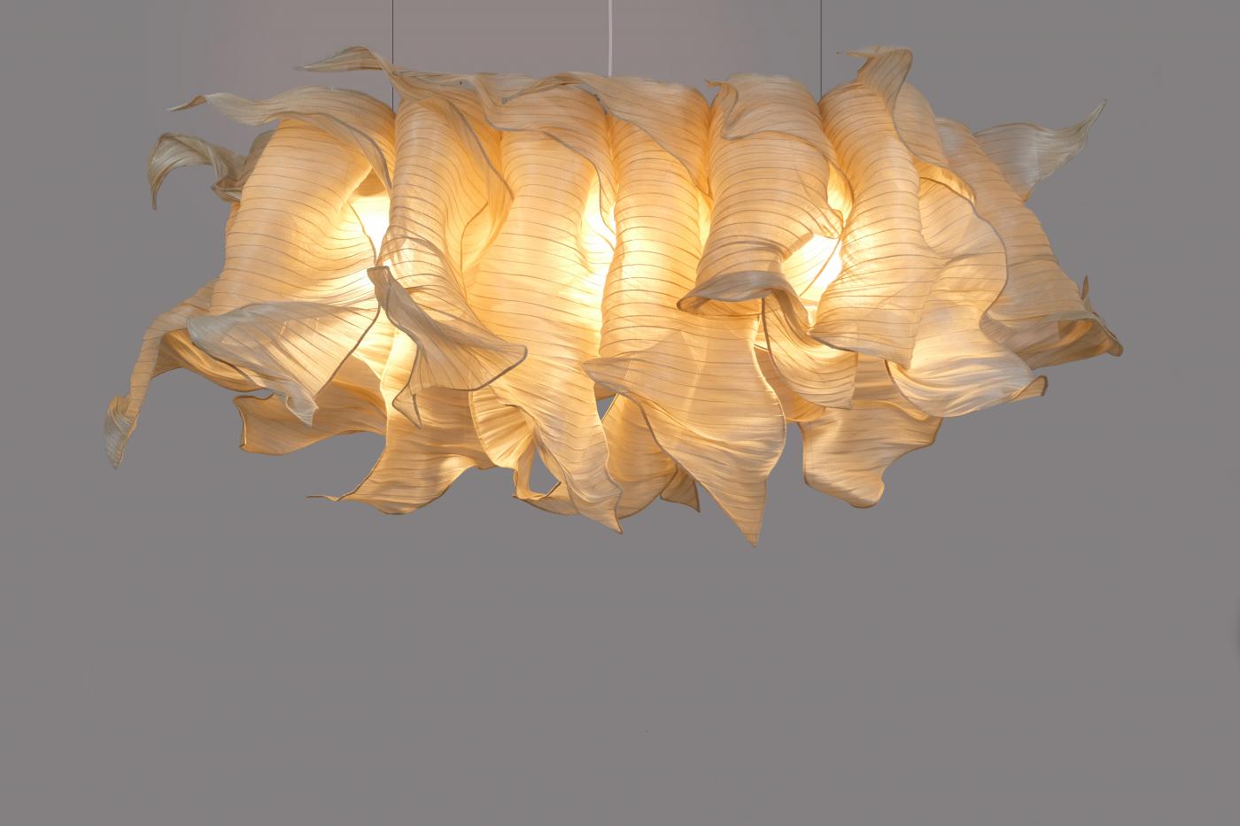 Studio Mirei - Modern Fabric Pendant Light Nebula Grande Rectangular ...