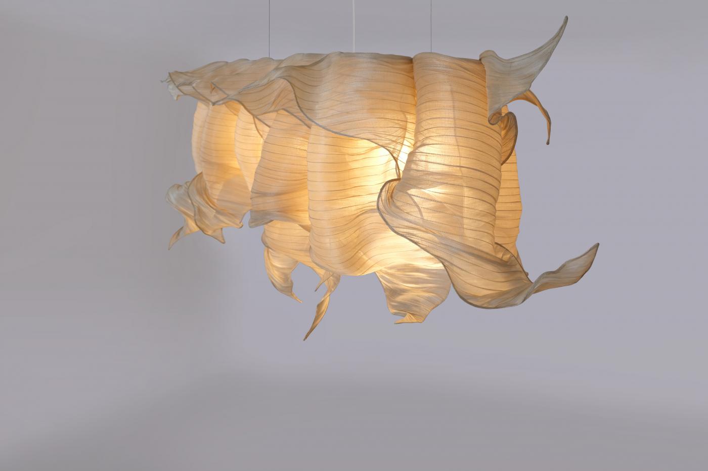 Studio Mirei - Modern Fabric Pendant Light Nebula Grande Rectangular ...