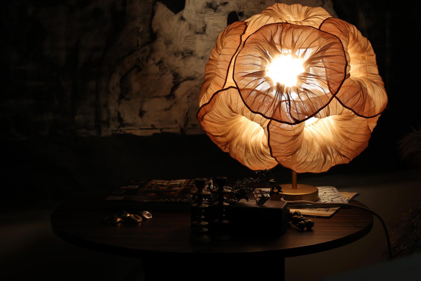 Studio Mirei - Modern Fabric Sculptural Collectible Table Lamp from ...